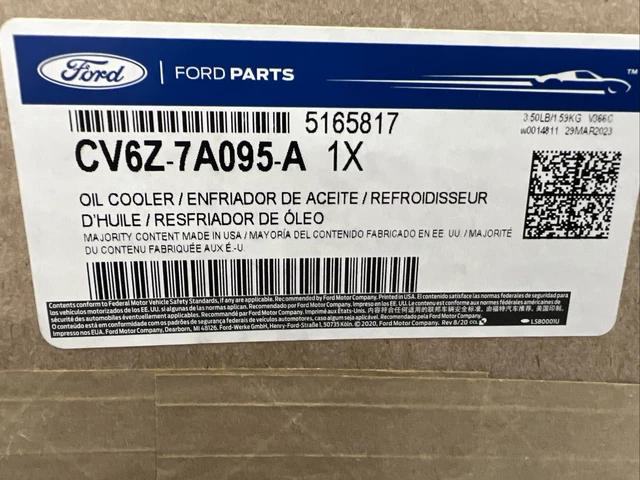 GENUINE OEM FORD Oil Cooler Assembly CV6Z-7A095-A £49.43 - PicClick UK