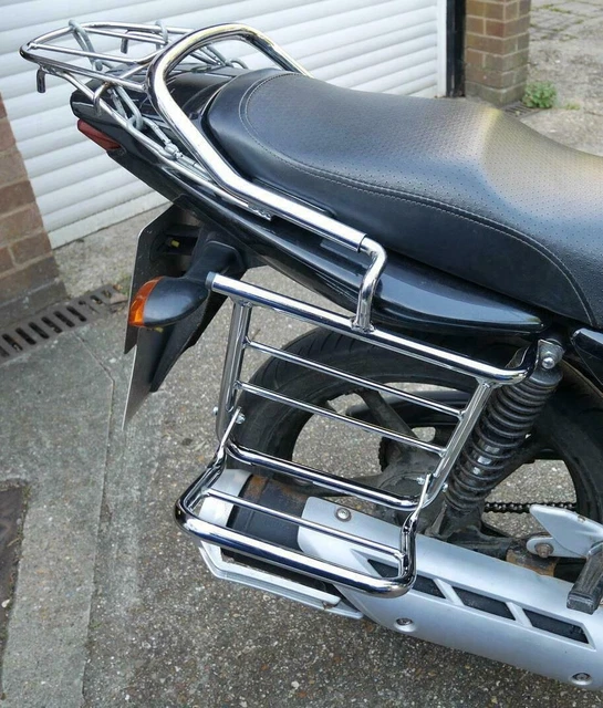 YAMAHA YBR 125 ESD pannier racks chrome coated 2011-17 £99.89 - PicClick UK