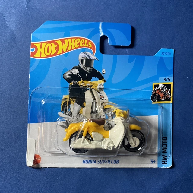 HOT WHEELS HONDA SUPER CUB yellow bike 87/250 £3.70 - PicClick UK