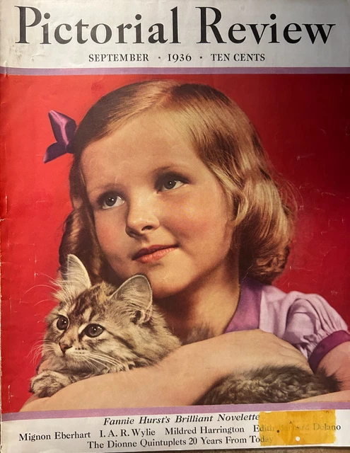 PICTORIAL REVIEW MAGAZINE, Sept. 1936 Cover Good £22.11 - PicClick UK