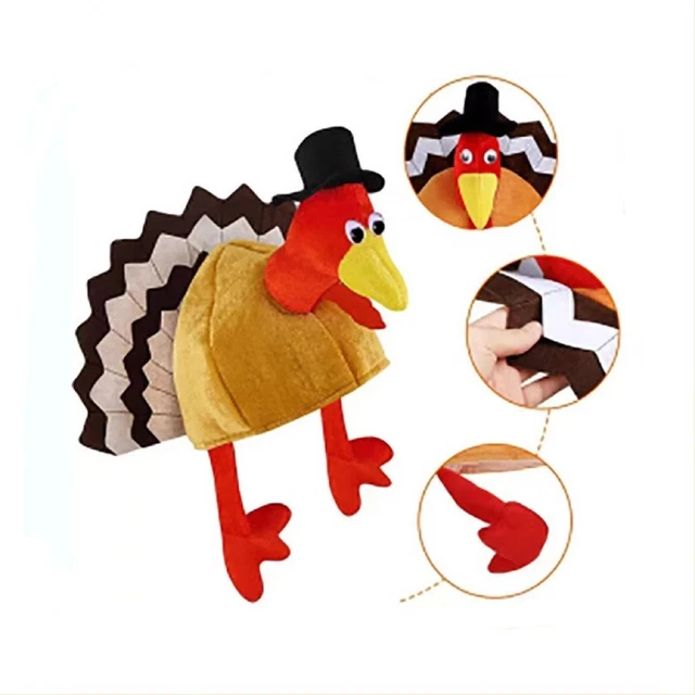 ADULT TURKEY HAT Secret Santa, Fancy Dress, Christmas, Xmas ...