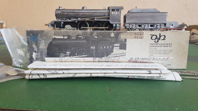 DJH OO GAUGE LNER 4-6-0 Class B16 loco kit, part built with chassis and ...