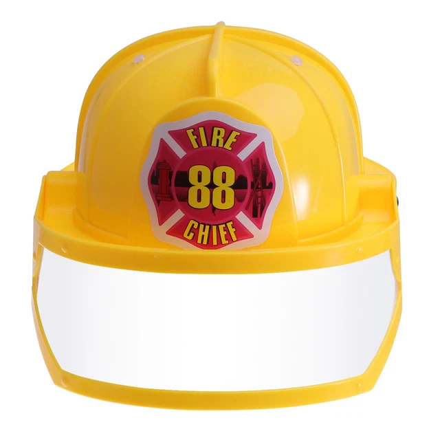 FIRE ROLE PLAY Toy Firefighter Hat Fireman Helmet Kids Adjustable £13. ...