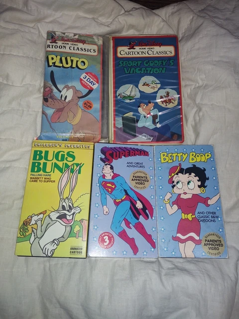 WALT DISNEY HOME Video-Cartoon Classics VHS Lot Goofy, Pluto +Looney ...