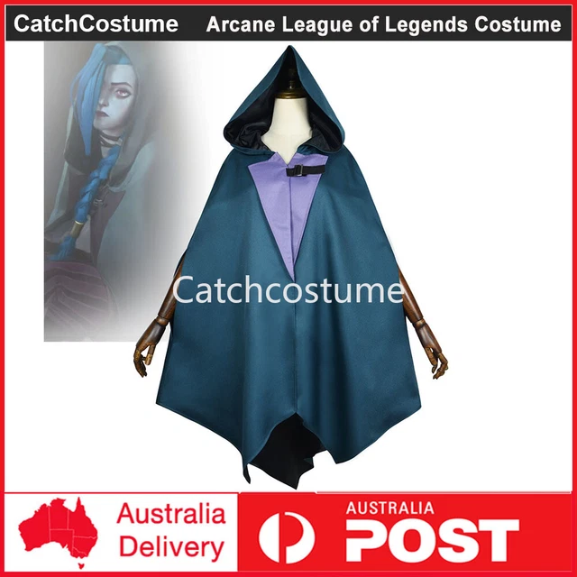 ARCANE LEAGUE OF Legends Season 2 Jinx Cosplay Costume Cloak Hooded ...
