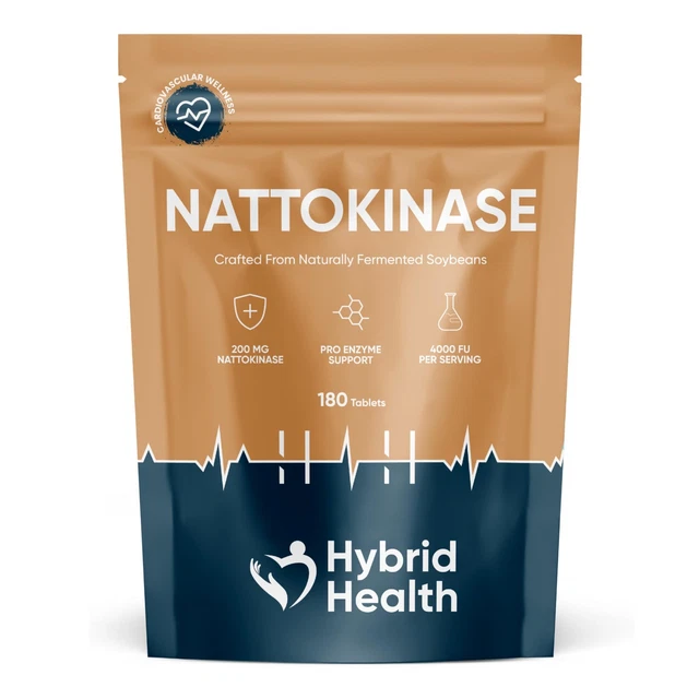 HYBRID HEALTH NATTOKINASE 180 Tablets 200MG 4000FU Sourced from ...