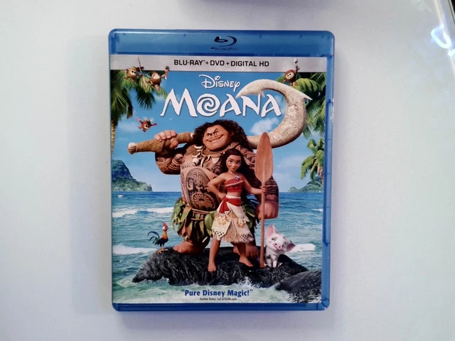 MOANA (BLU-RAY ONLY) 2016 Disney Animated Movie Dwayne Johnson Bonus ...