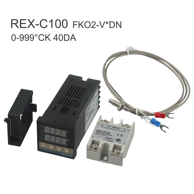 RÉGULATEUR DE TEMPÉRATURE et thermocouple REX-C100 SSR DN+SSR-40DA+M6 britanni EUR 28,97 ...