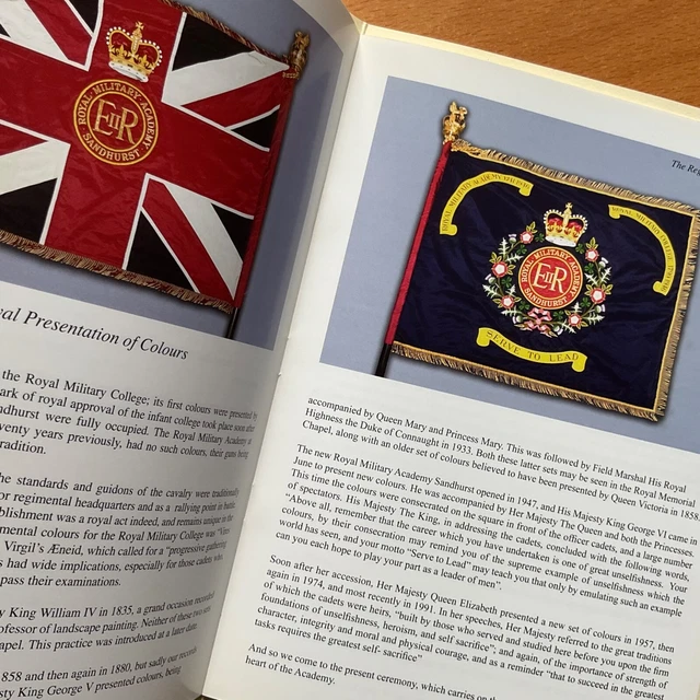ROYAL MILITARY ACADEMY Sandhurst Pamphlet: Presentation Of Colours ...