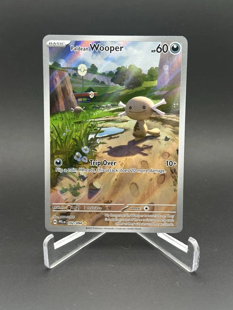 POKEMON TCG PALDEAN Wooper 102/094 Me02: Phantasmal Flames Illustration ...