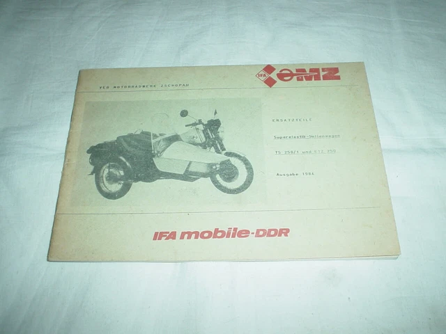 ORIG. MZ SUPERELASTIK Seitenwagen ETZ 250 Ersatzteilliste IFA VEB DDR ETK 1984 EUR 31,00 ...