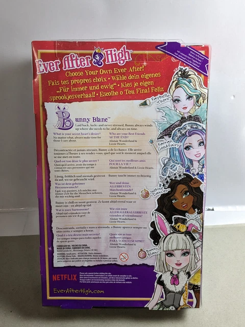 EVER AFTER HIGH Bunny Blanc Netflix Doll Ca. 26cm Mattel CDH57 Boxed F9 ...