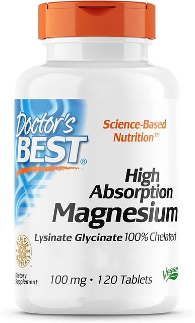 DOCTOR'S BEST, HIGH Absorption Magnesium, 100% chelated with TRAACS ...