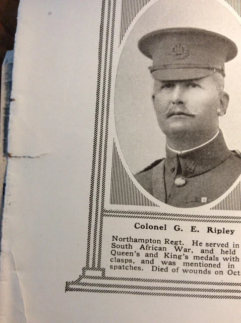 SA20 EPHEMERA 1916 Ww1 Picture G E Ripley Northampton Regiment £2.65 ...