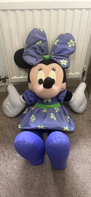 GIANT VINTAGE TALKING Disney Minnie Mouse Large Plush Mattel Soft Toy ...