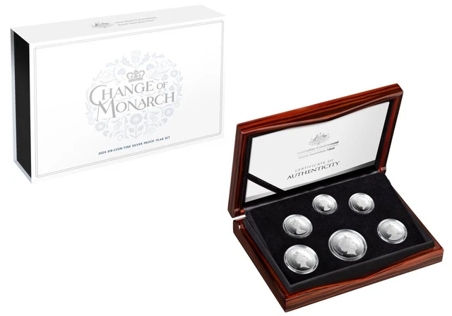 2024 CHANGE OF Monarch Six-Coin Fine Silver Proof Year Set Royal ...