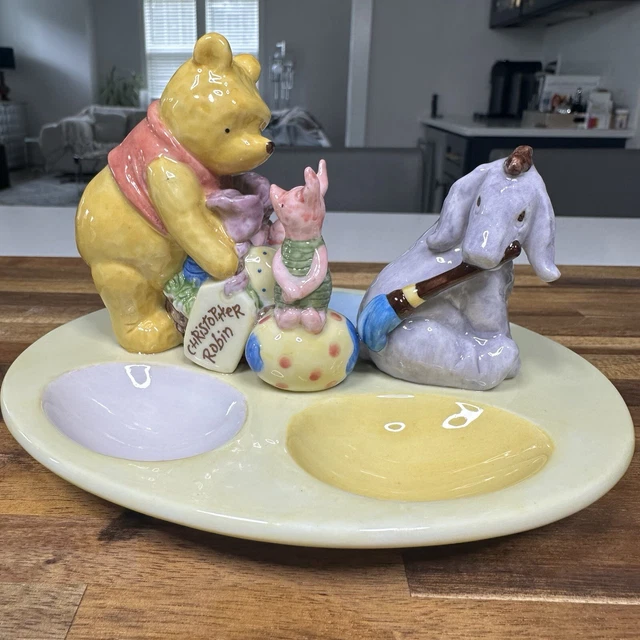 HTF VINTAGE Classic Winnie the Pooh Easter Egg Egg Plate Midwest of ...