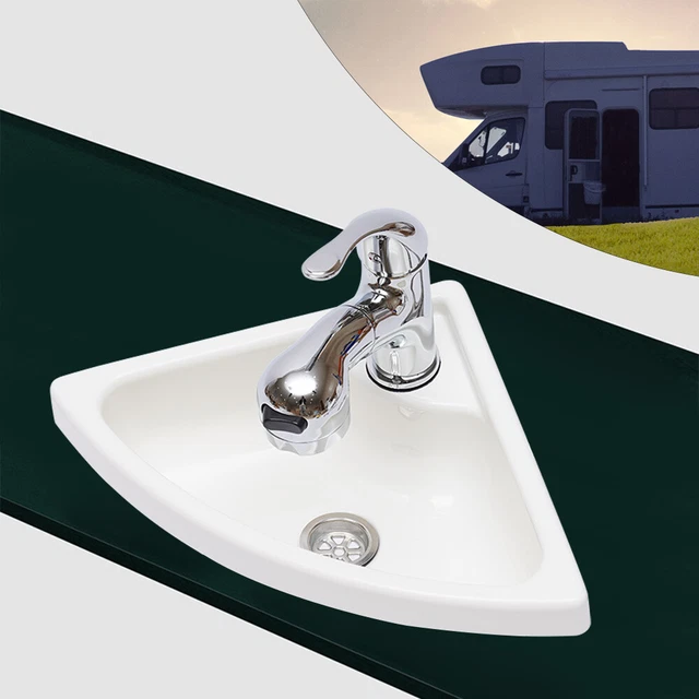BOAT CARAVAN RV Camper Corner Sink Kit Acrylic Triangular Sink With ...