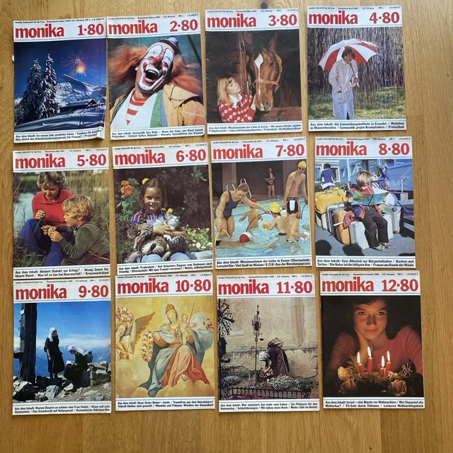 12X MONIKA, ZEITSCHRIFT für die Frau, 112. Jahrgang, 1980, Viele Themen ...