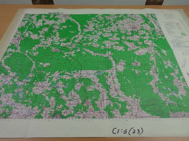 WW2 US ARMY map of GERMANY entitled "SPREMBERG" (Scale 1:100,000) EUR ...