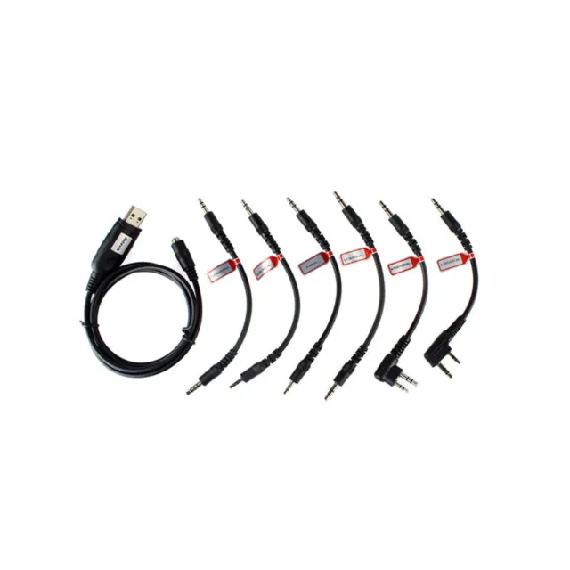 6 IN 1 USB Programming Cable for Motorola ICOM BAOFENG KENWOOD Handheld ...