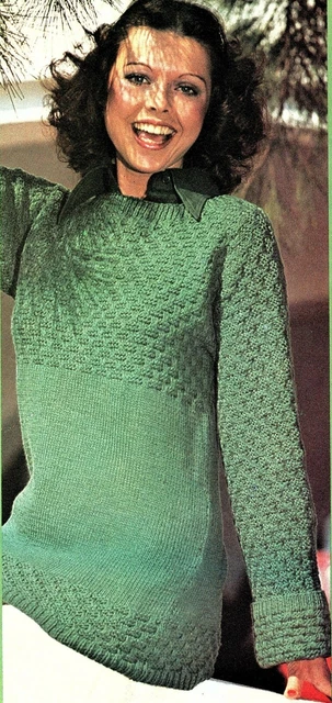 EASY WOMEN'S OVER sweater knitting pattern in DK Ladies jumper pullover ...