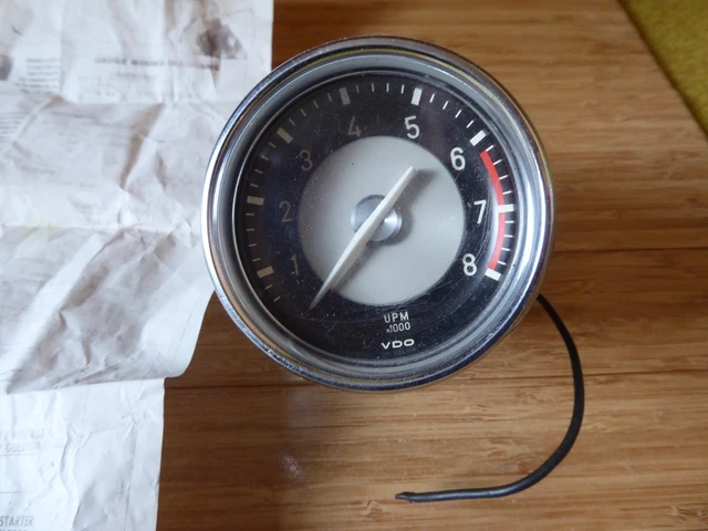 RARE 1966 VDO Tachometer Tach Rev counter 4cyl 12V Porsche VW Beetle ...