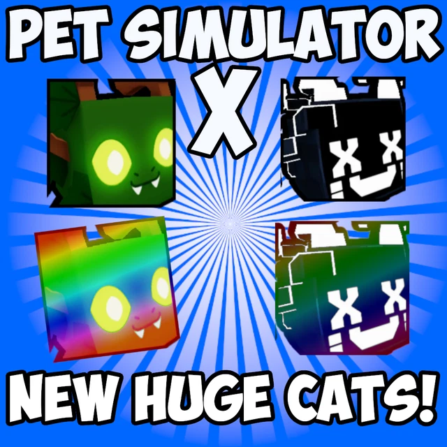 ROBLOX PSX PET Simulator X Huge Cat Variation | Normal, Rainbow, Golden ...