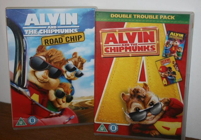 ALVIN AND THE Chipmunks Alvin Sequeled Alvin Road Chip 3 movies set DVD ...