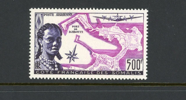 FRENCH SOMALI COAST 1956 SG 430 Aerial Map Air MNH £20.14 - PicClick UK