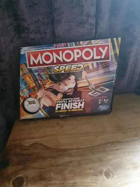 HASBRO MONOPOLY SPEED Board Game family fun in ex Condition £1.99 - PicClick UK