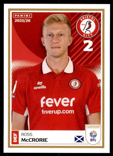 PANINI EFL 2025-2026 Ross McCrorie Bristol City No. 56 £2.75 - PicClick UK