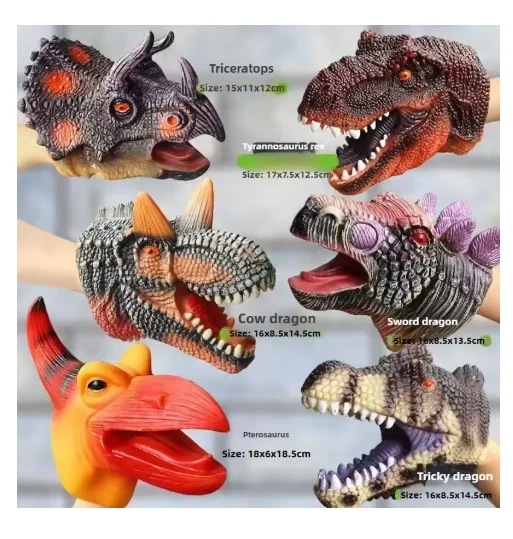 DINOSAUR HAND PUPPET T-Rex Soft Toy Animal Action Figure for Kids EUR ...