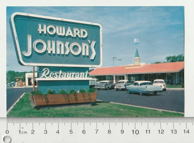 VTG POSTCARD MASS Turnpike Howard Johnsons Restaurant Framingham Old ...