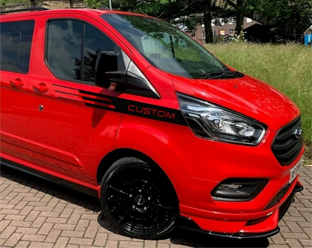 FORD TRANSIT CUSTOM Graphics Wing Bonnet and Rear Door Decals M Sport £ ...