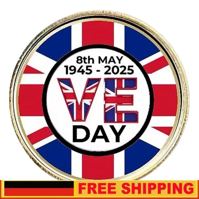 VE DAY 80TH Anniversary Pin Badge VE Day Badge for Clothing Bags Shirt ...
