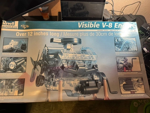 REVELL VISIBLE V-8 Engine 1:4 Scale Model Hand Crank in Sealed Box £68. ...