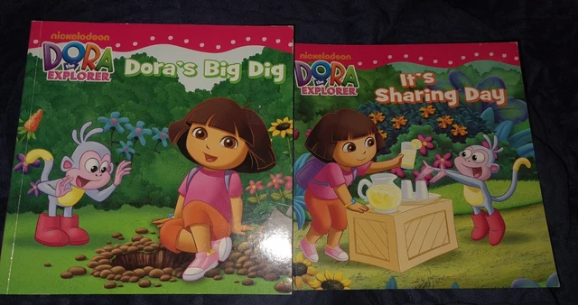 2 X DORA The Explorer Books Nickelodeon Sharing Day Doras Big day kids ...