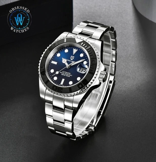 OROLOGIO PAGANI DESIGN 1651 PD-1651 40mm Seiko NH35 Auto Dive, Blu/Blk ...