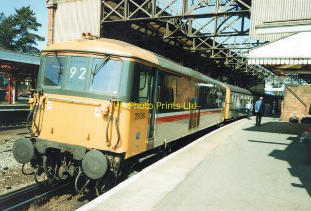 RAILWAY PHOTO 6X4 Class 73 73136 Waits to depart Bournemouth p2 c1986 £ ...