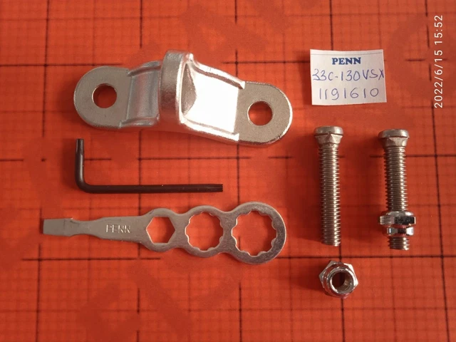 PENN PART 33C-130VSX Rod Clamp Kit #1191610 Reel Real PENN 130VSX Gold ...