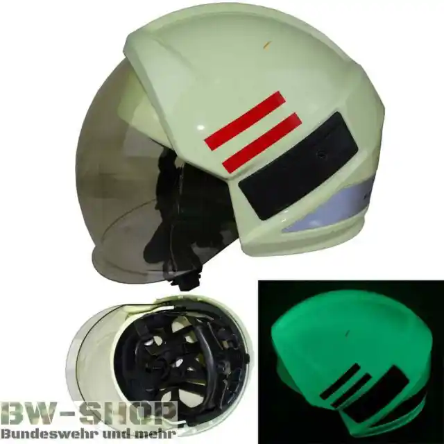 ORIGINAL BULLARD MAGMA Feuerwehrhelm Bw Feuerwehr Thw Helm Mit Visier ...