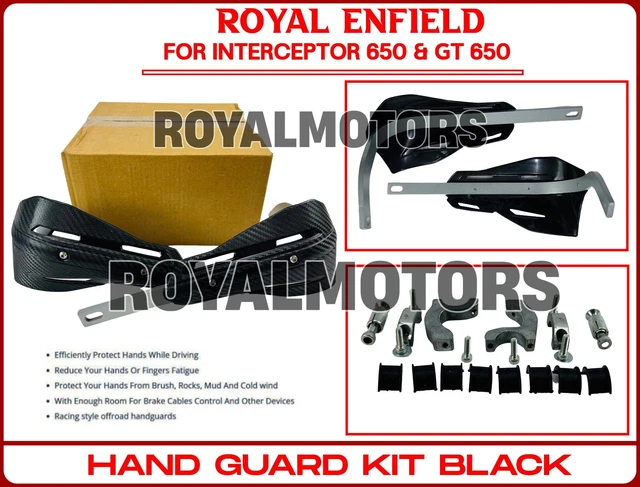 ROYAL ENFIELD INTERCEPTOR 650 & GT 650 "HAND GUARD KIT BLACK" - Express ...