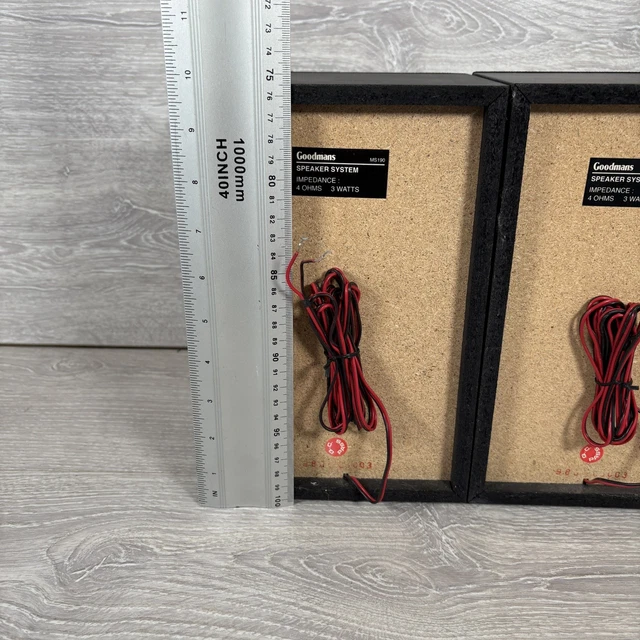 GOODMANS MS190 SPEAKERS Wired Black Compat 4 Ohms 3 Watt Speaker System ...
