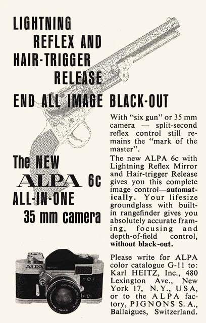 1960 ALPA 6C Camera: Hair Trigger Vintage Print Ad £6.54 - PicClick UK