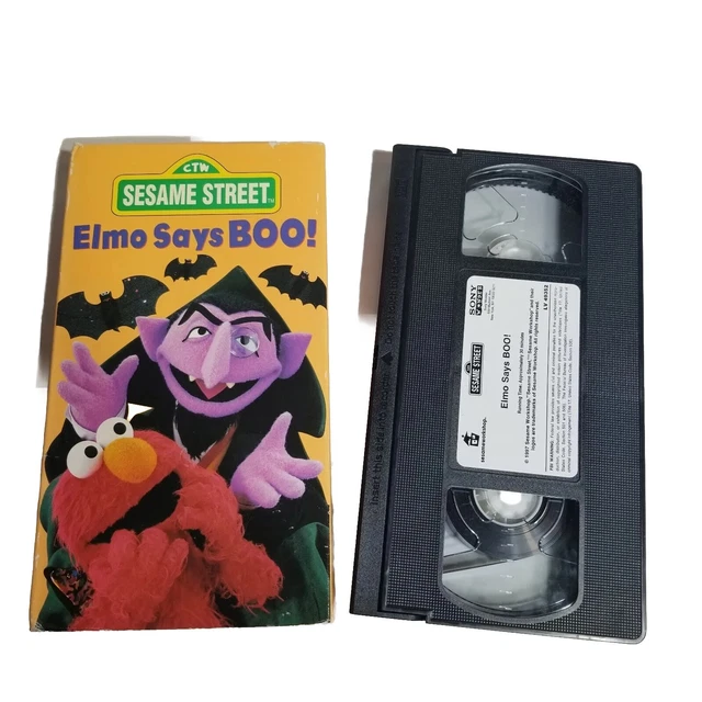 SESAME STREET ELMO Says Boo VHS Tape 1997 VCR Count Dracula Kids ...