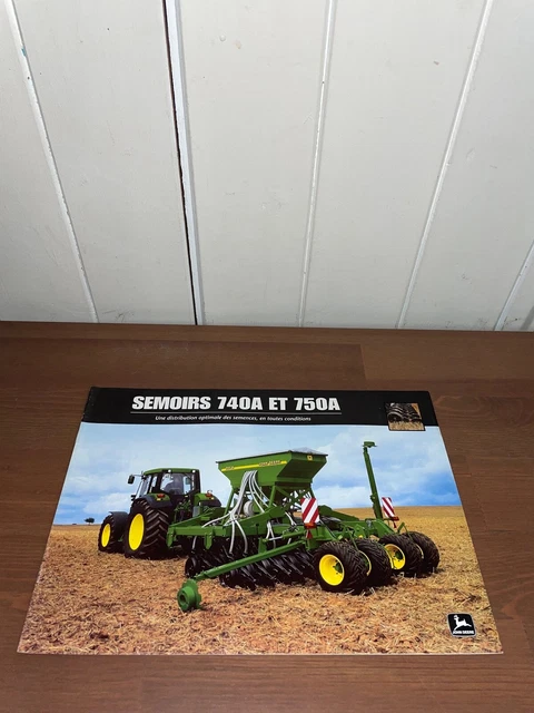 BROCHURE PROSPEKT PROSPECTUS SEMOIR JOHN DEERE 740-750A tracteur-tractor-traktor EUR 4,99 ...