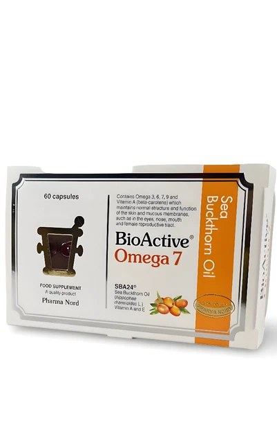 PHARMA NORD OMEGA 7 Sea Buckthorn Oil 60 Capsules Food Supplement / NEW ...