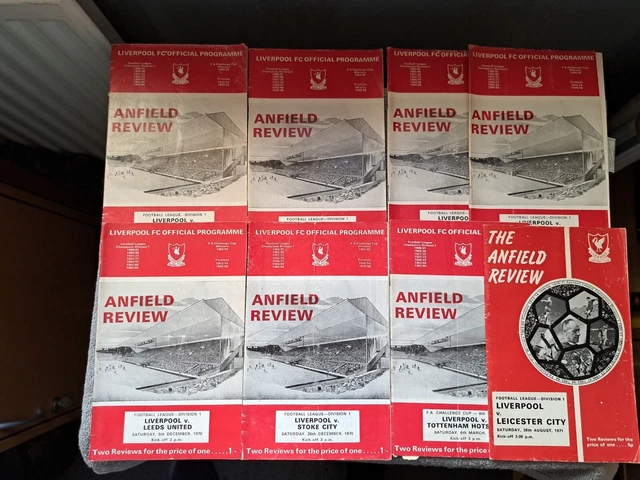 LIVERPOOL FC PROGRAMMES 1970/71 vgc £9.99 - PicClick UK