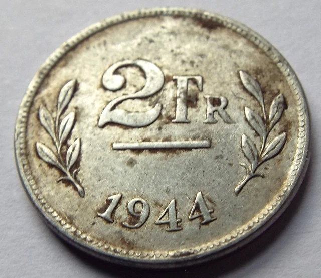 1944 2 FRANC Coin BELGIUM WORLD WAR II ALLIED OCCUPATION Belgie 1944-2-franc-coin-belgium-world-war-ii-allied-occupation-belgie